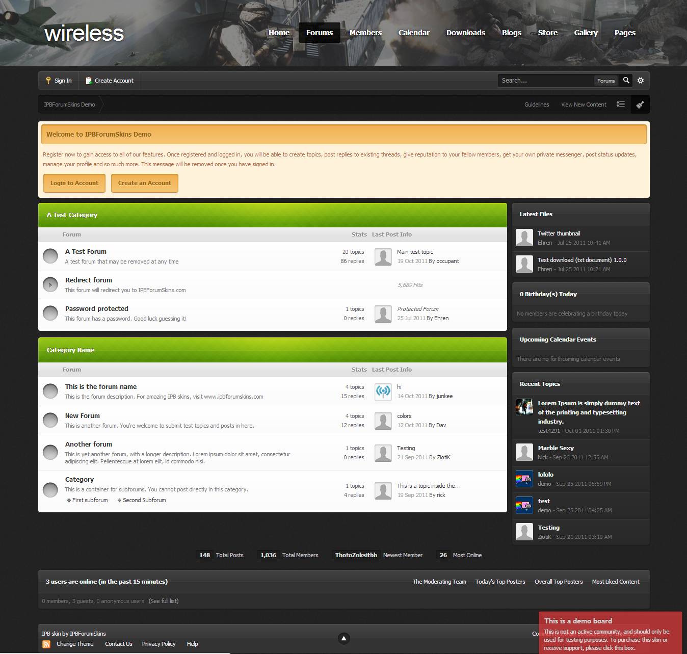[IPBForumSkins] Wireless 3.4.x On IP. Board